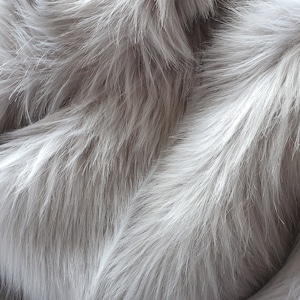 Platinum Silver Faux Fur 2 Pile Silver Fur Fabric Gray - Etsy