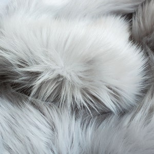 Platinum Silver Faux Fur 2 Pile Silver Fur Fabric Gray - Etsy