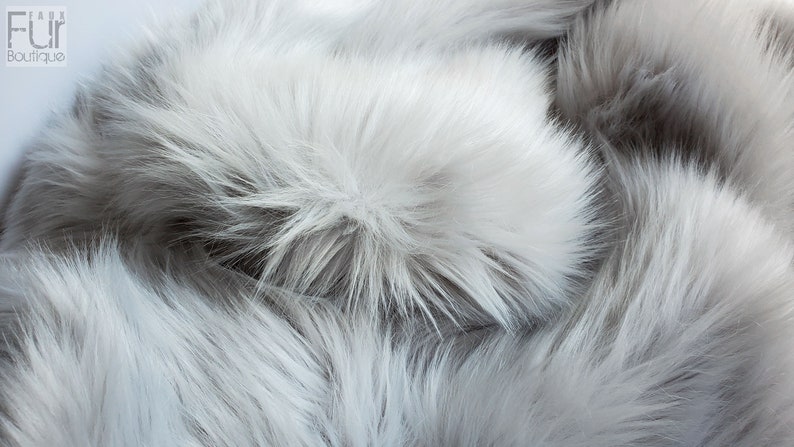 Platinum Silver Faux Fur 2 Pile Silver Fur Fabric Gray - Etsy