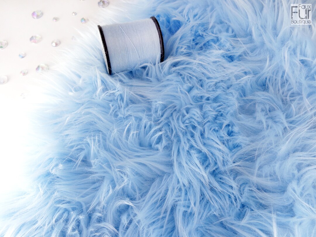 Baby Blue Faux Fur, 2 Pile, Pastel Blue Fur Craft Squares, Blue Fursuit ...