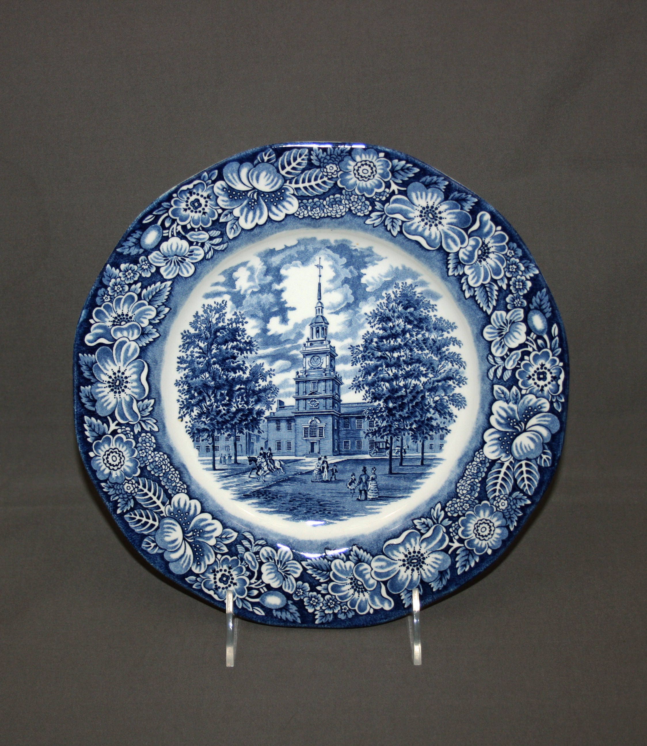 9 34 inch Staffordshire Liberty Blue England Dinner Plate FREE SHIPPING ...