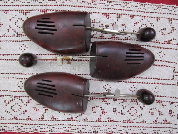 Vintage 3 Wood Shoe Forms - Stretcher Form #184 Shape… - Gem