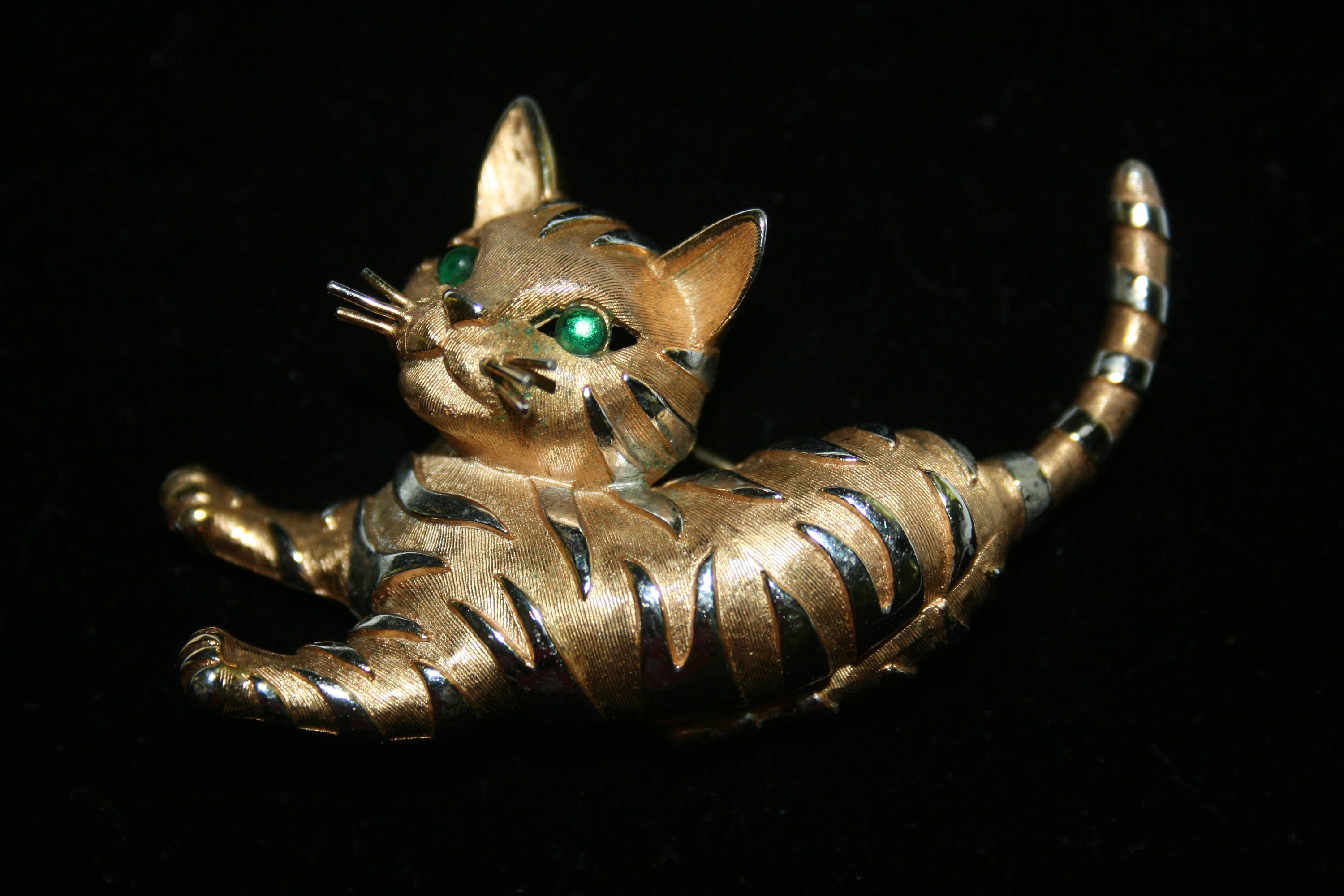 Rare Vintage Trifari Tiger Cub Jewelry Brooch Pin Ark Series 1960s