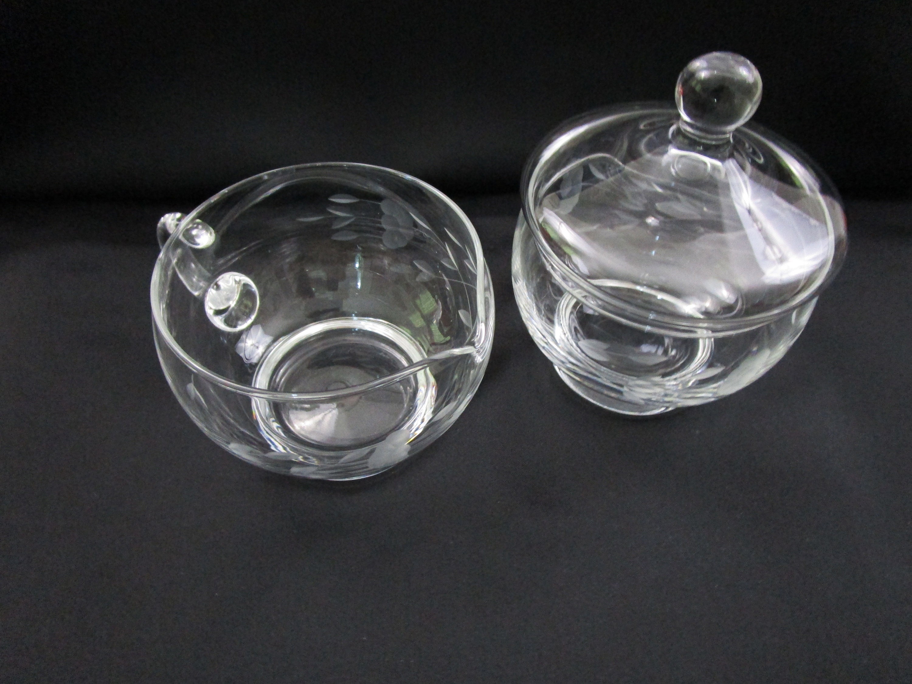 Vintage Princess House Crystal Creamer and Lidded Sugar Bowl Set ... Vintage Princess House Crystal Creamer and Lidded Sugar Bowl Set ...