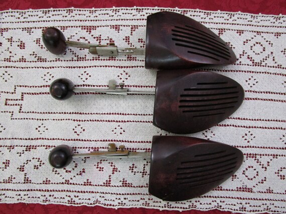 Vintage 3 Wood Shoe Forms - Stretcher Form #184 Shape… - Gem