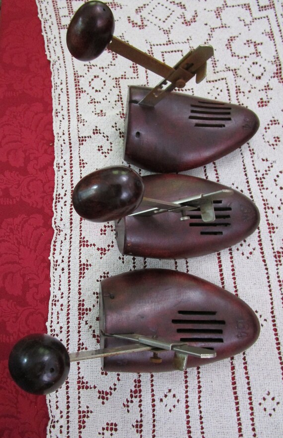 Vintage 3 Wood Shoe Forms - Stretcher Form #184 Shape… - Gem