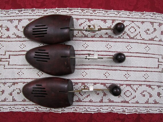Vintage 3 Wood Shoe Forms - Stretcher Form #184 Shape… - Gem