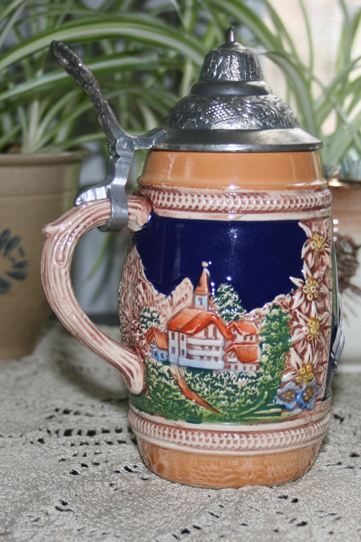 Vintage Gerz Beer Stein With Barmaid Country Scenes Made In, 53% OFF