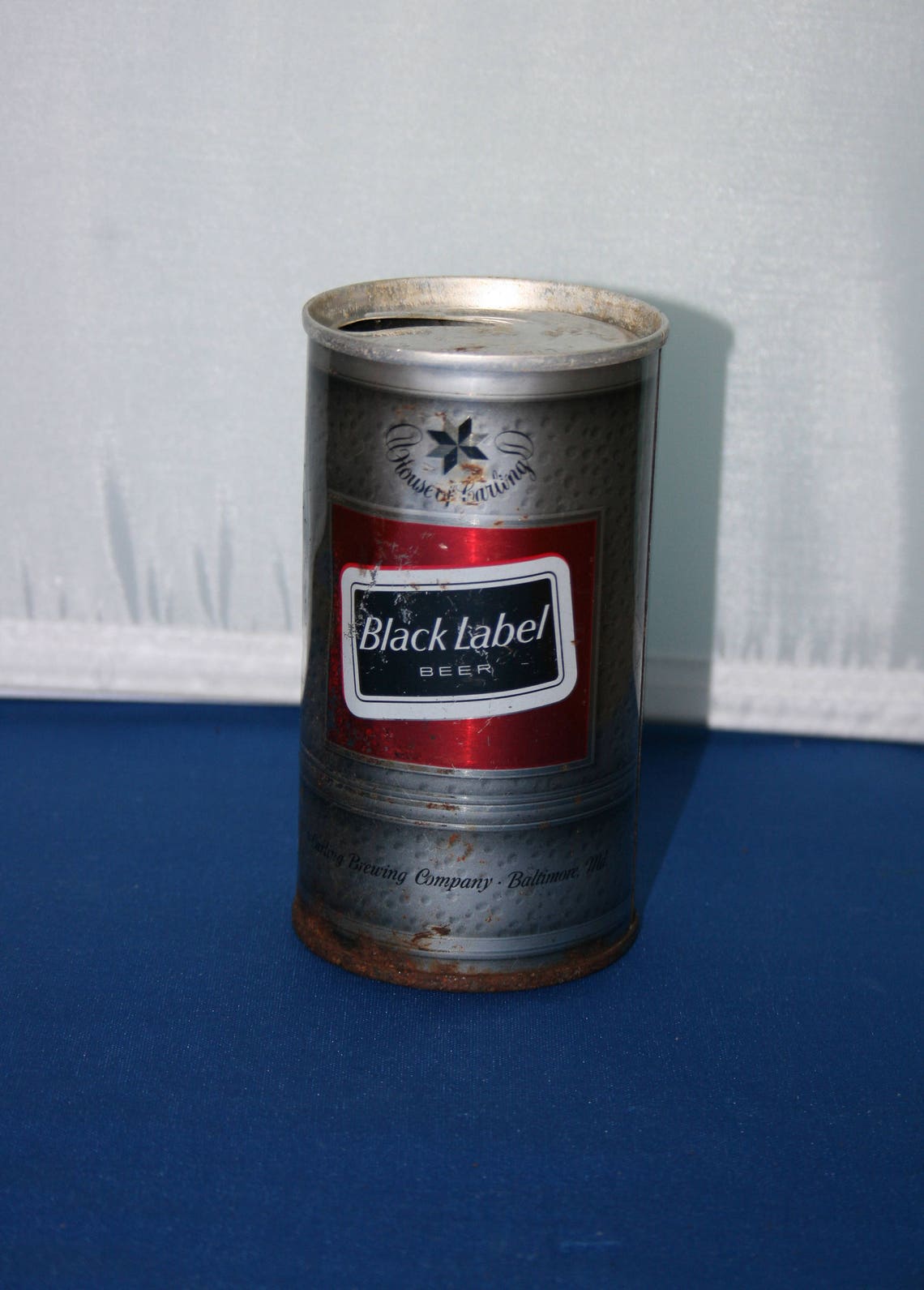 Vintage Black Label Steel Beer Can Carling Silver Can Red & Black Label ...