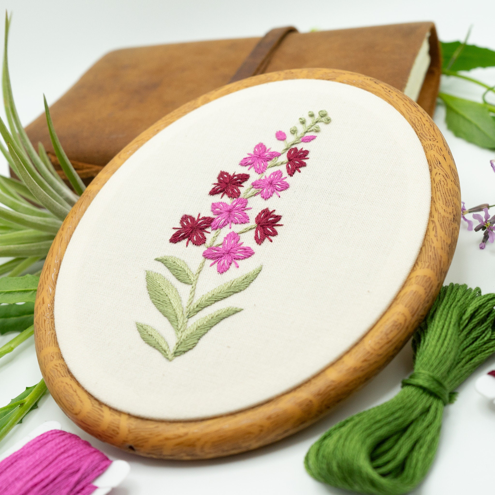 Fireweed Flowers Embroidery Pattern Pdf, Floral Pattern, Botanical ...