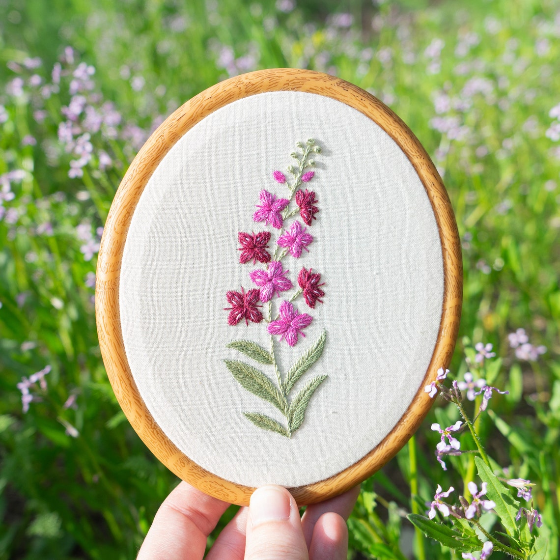 Fireweed Flowers Embroidery Pattern Pdf, Floral Pattern, Botanical ...