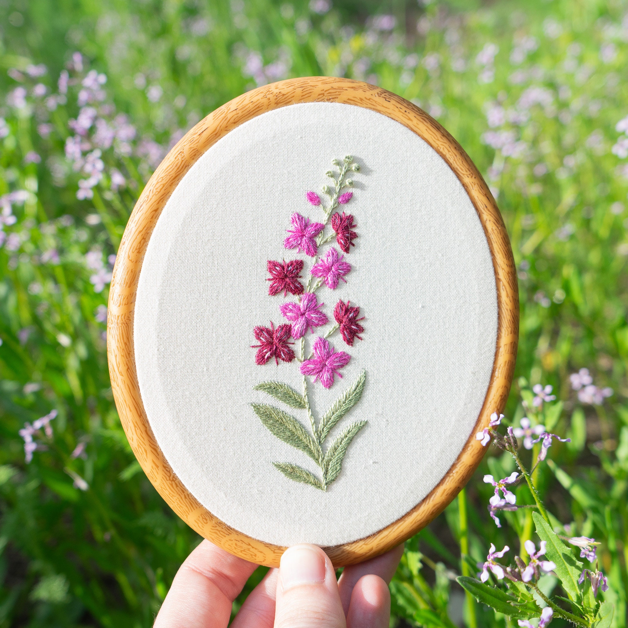 Fireweed Flowers Embroidery Pattern Pdf, Floral Pattern, Botanical ...
