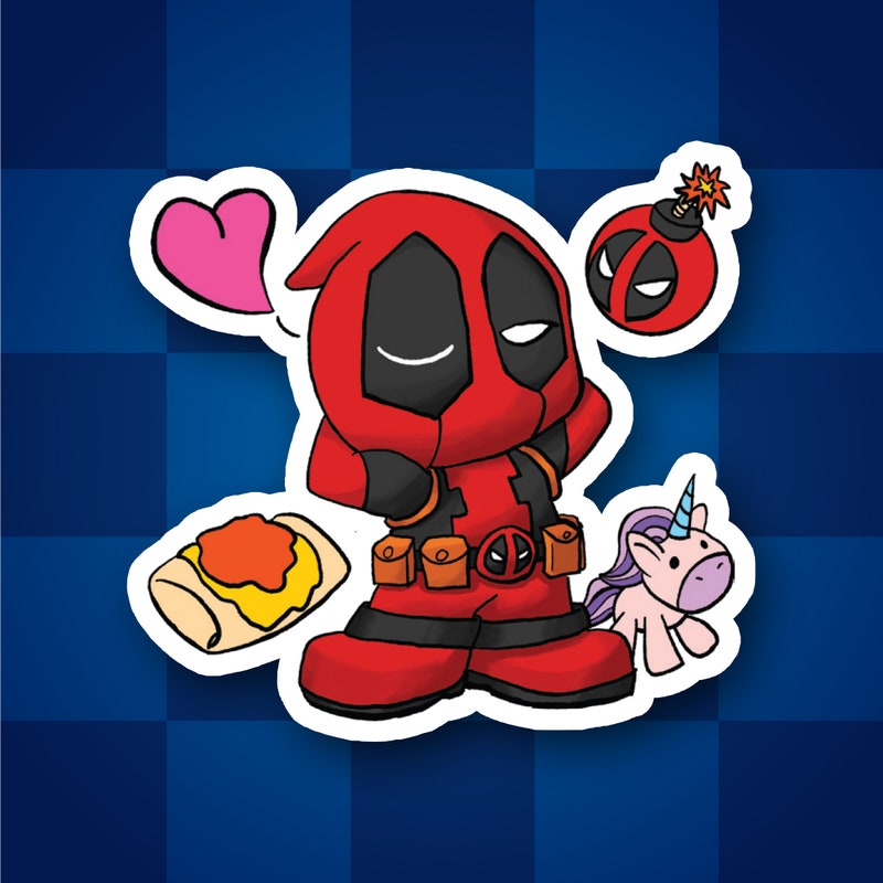 Deadpool Chibi Sticker - Etsy