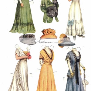 Antique Victorian Paper Doll - Digital Download Printable Instant Art ...