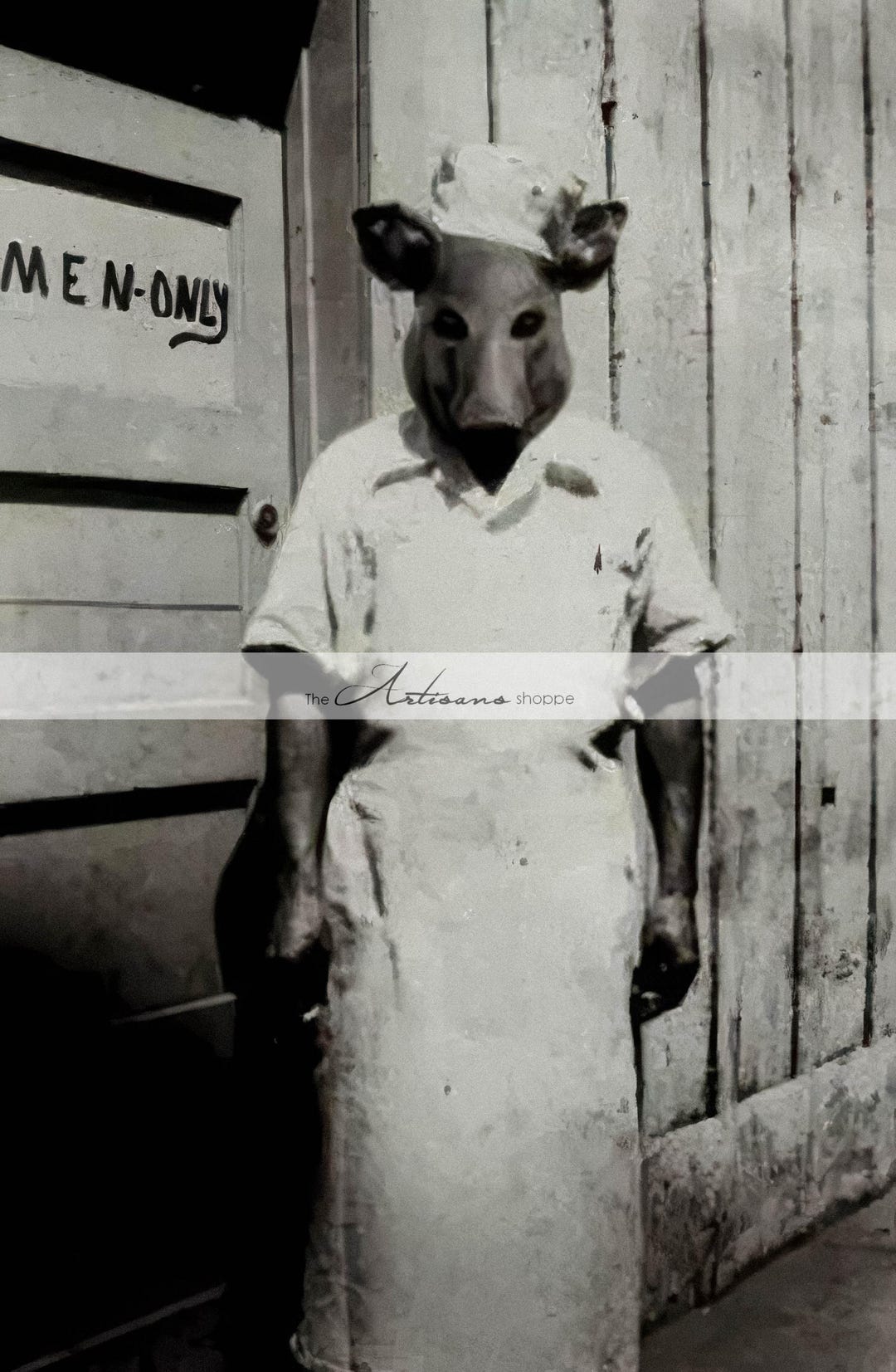 Creepy Butcher Pig Man: Vintage Photography (digital Download) - Etsy