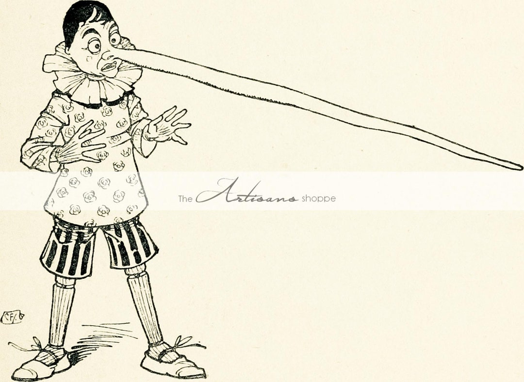 Printable Instant Download Art Pinocchio Long Nose Puppet - Etsy Australia