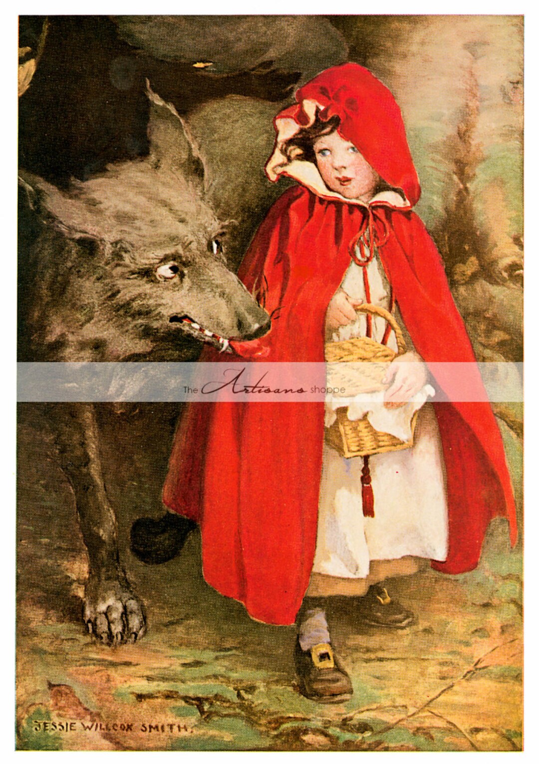 Little Red Riding Hood and Big Bad Wolf Digital Download Printable ...