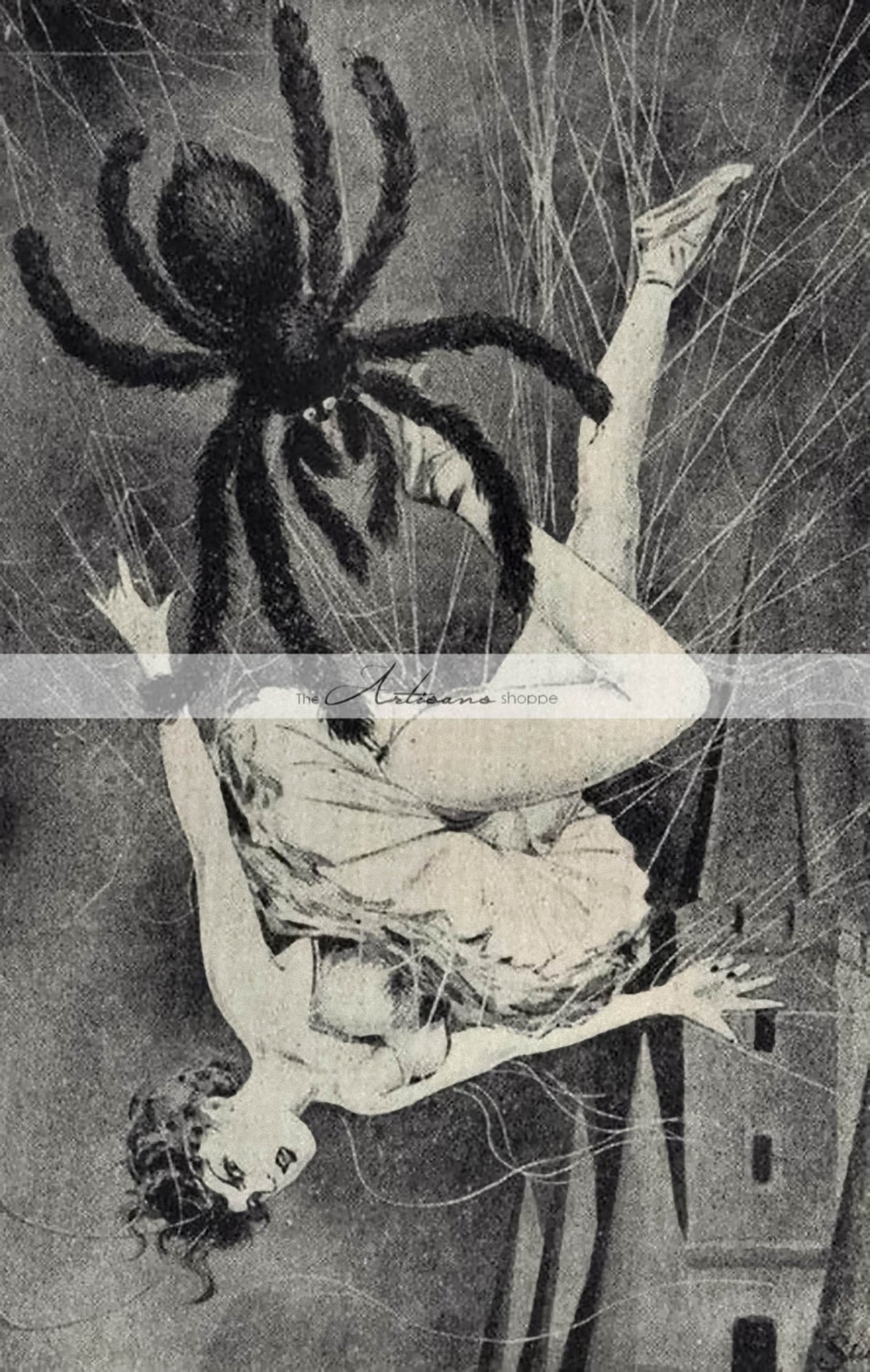 Little Miss Muffet and Spider in Web Digital Download Printable Paper ...