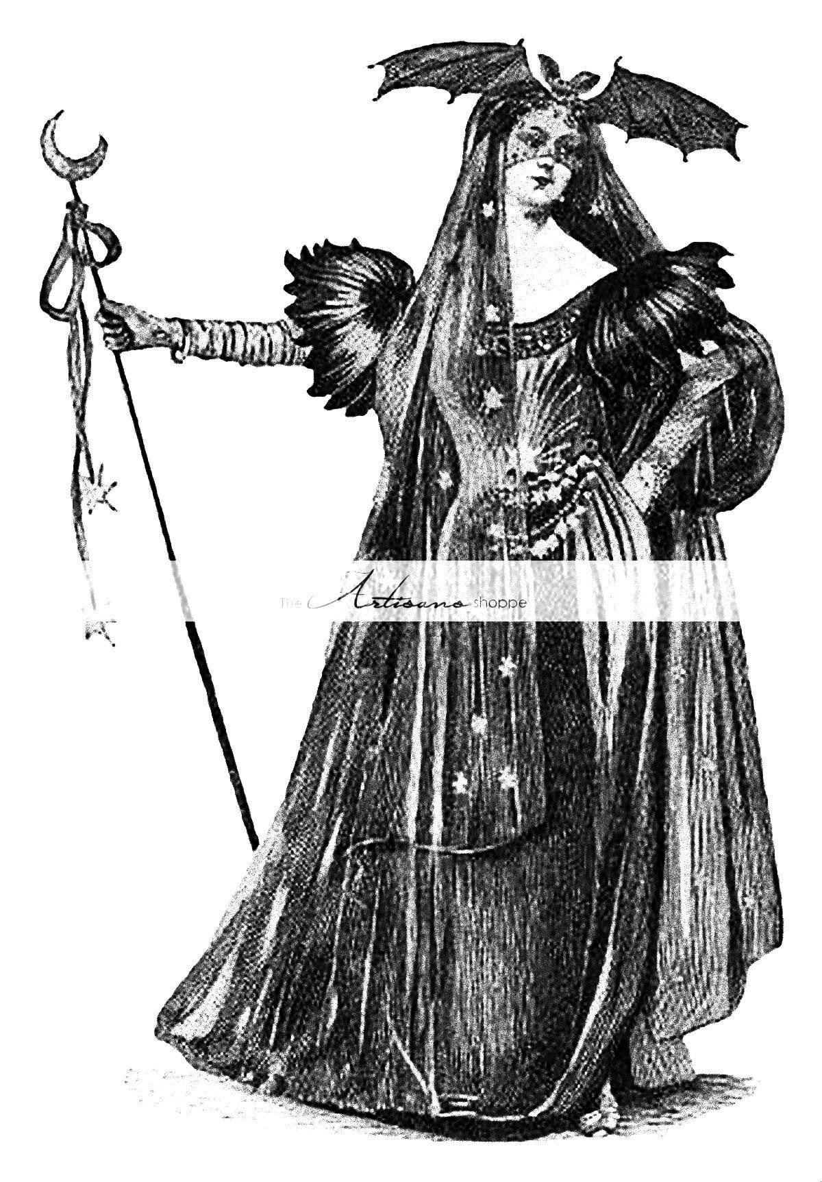 Bat Night Dark Angel Nocturnal Wings Antique Art Image - Etsy