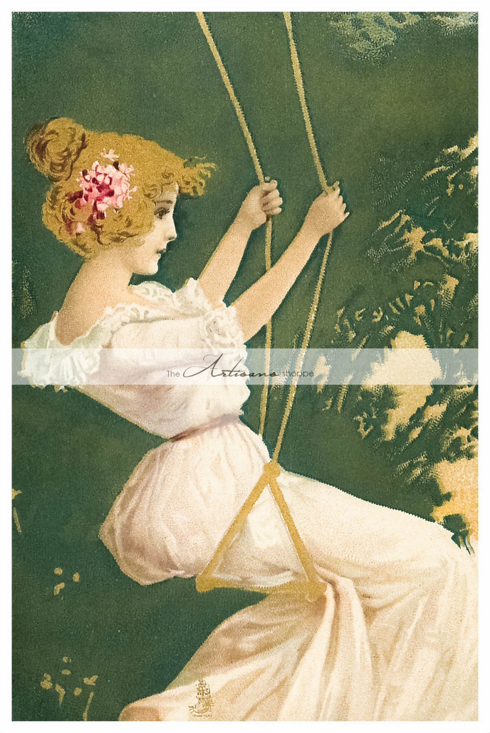 Digital Download Printable Art Swing Woman Swinging - Etsy