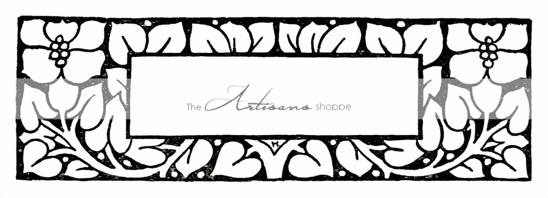 Digital Download Printable Art Art Nouveau Floral Tag Tapestry Antique ...