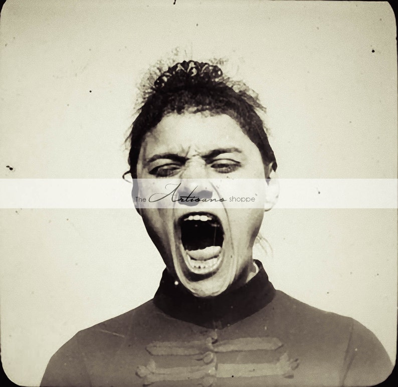 Scream Portrait Vintage Antique Photography Digital Download - Etsy