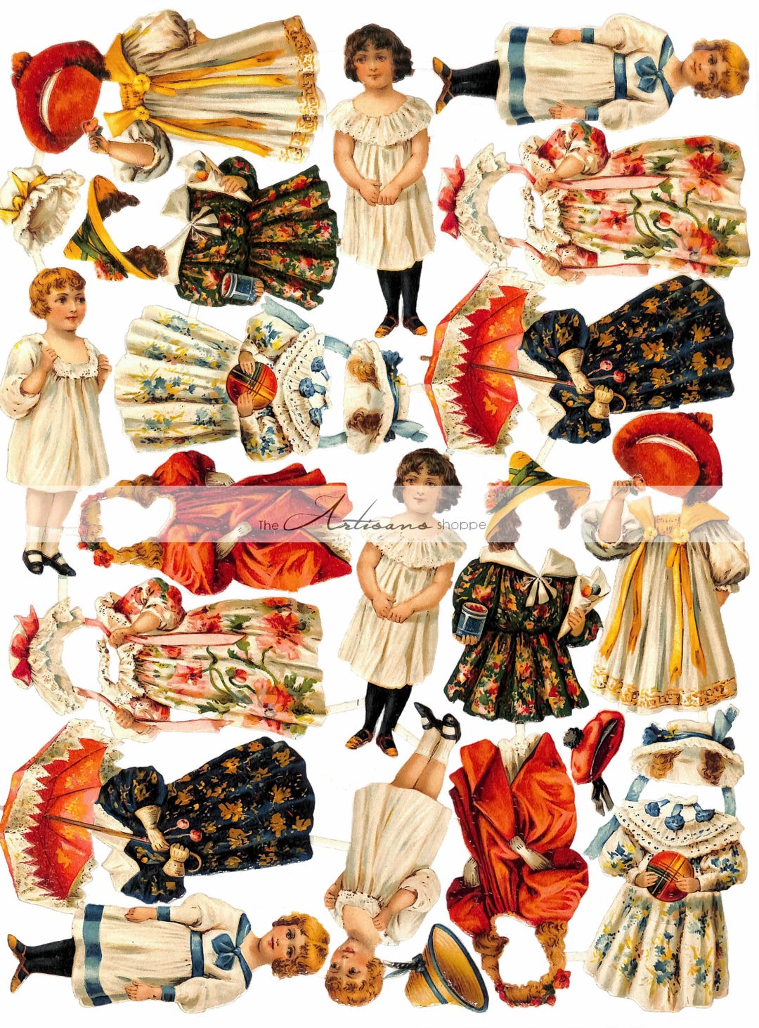 Victorian Paper Doll Collection: Antique Printable Art (digital ...