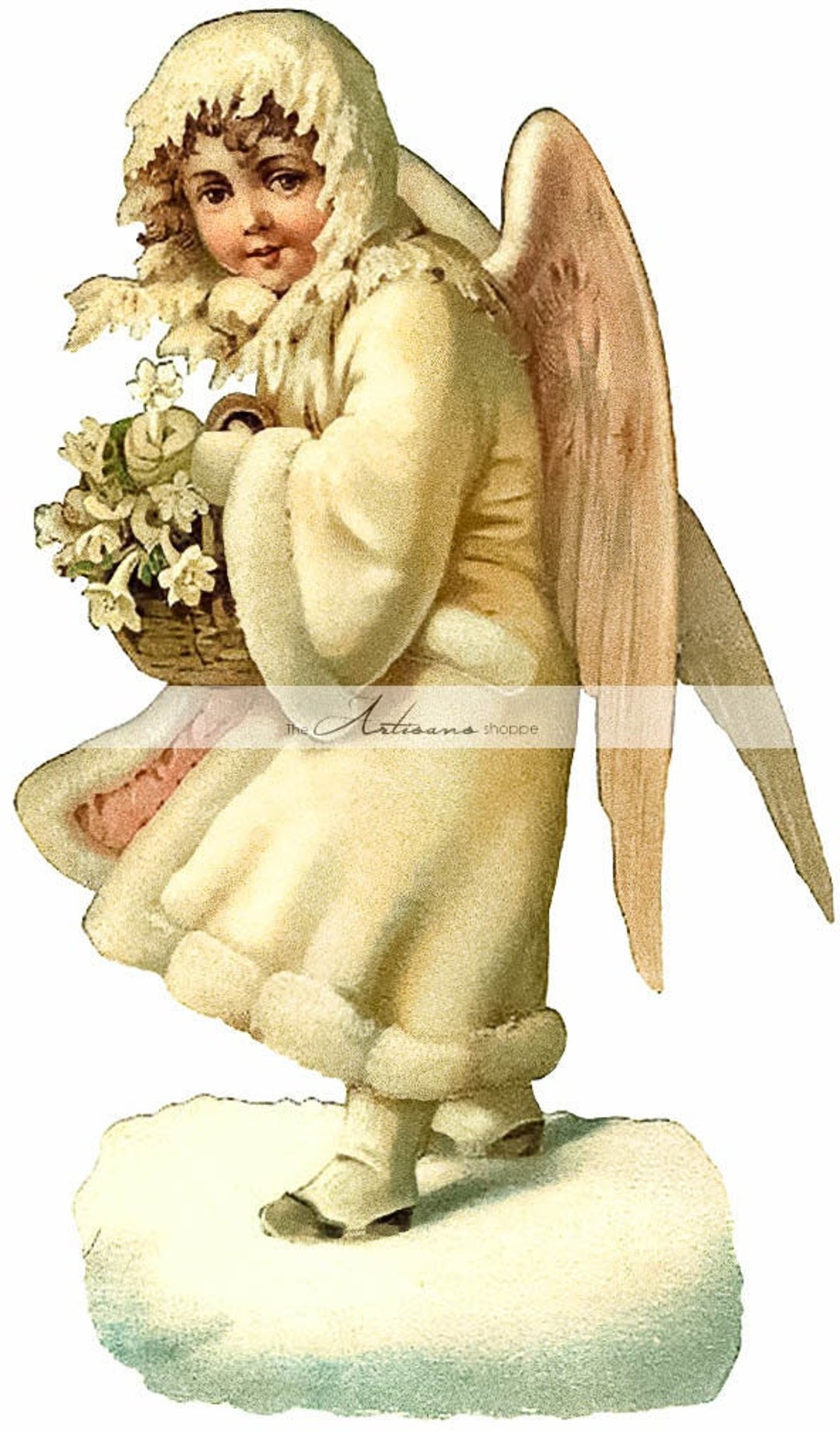 Printable Instant Download A Winter Angel Snow Christmas Wings ...