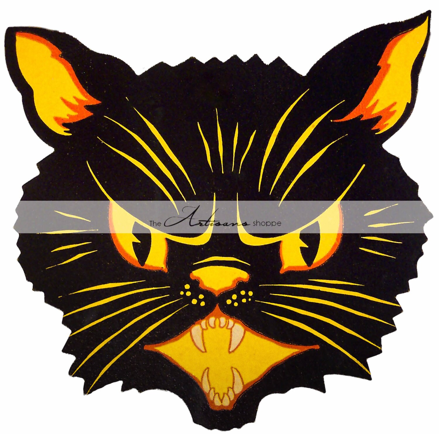 Scary Cat Face Clip Art