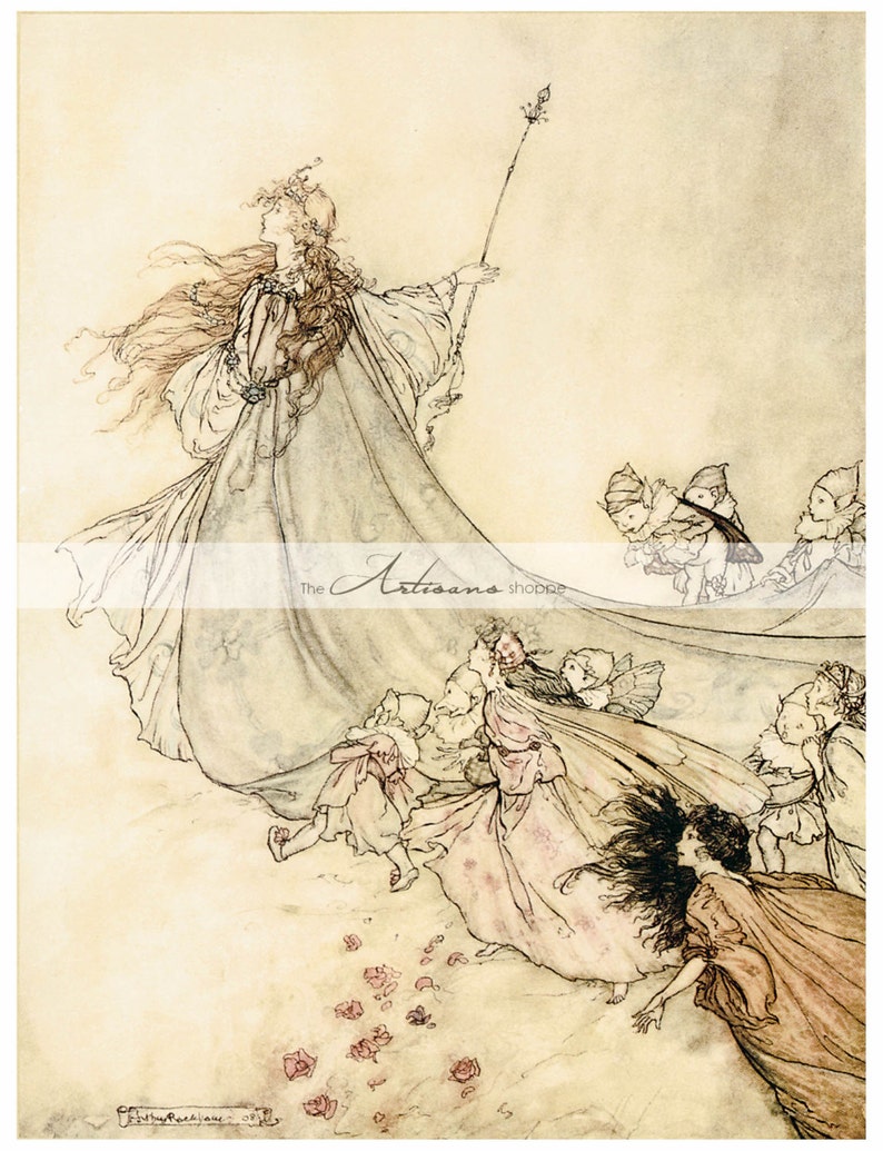 Fairies Away by Arthur Rackham Antique Fairy Art Instant Art - Etsy UK