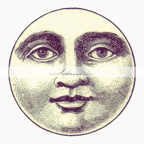 Moon Face - Etsy