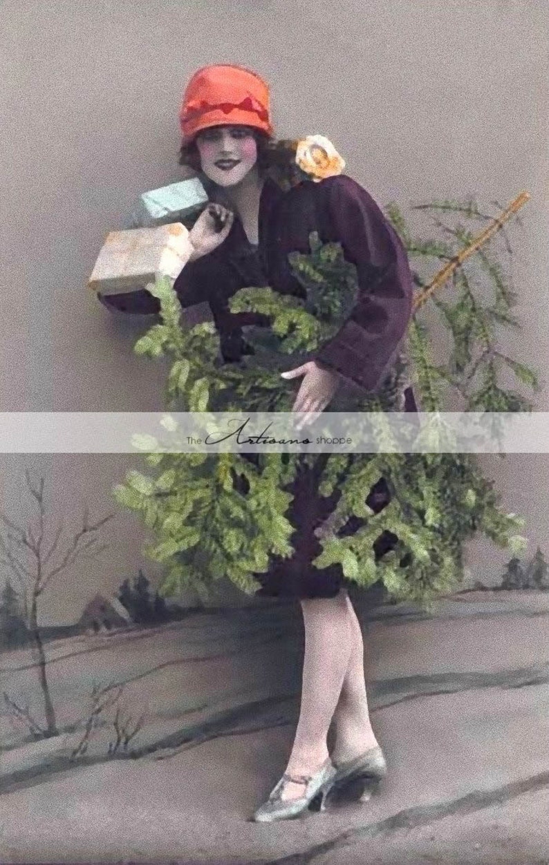 Instant Download Printable Art Flapper Girl Art Deco | Etsy