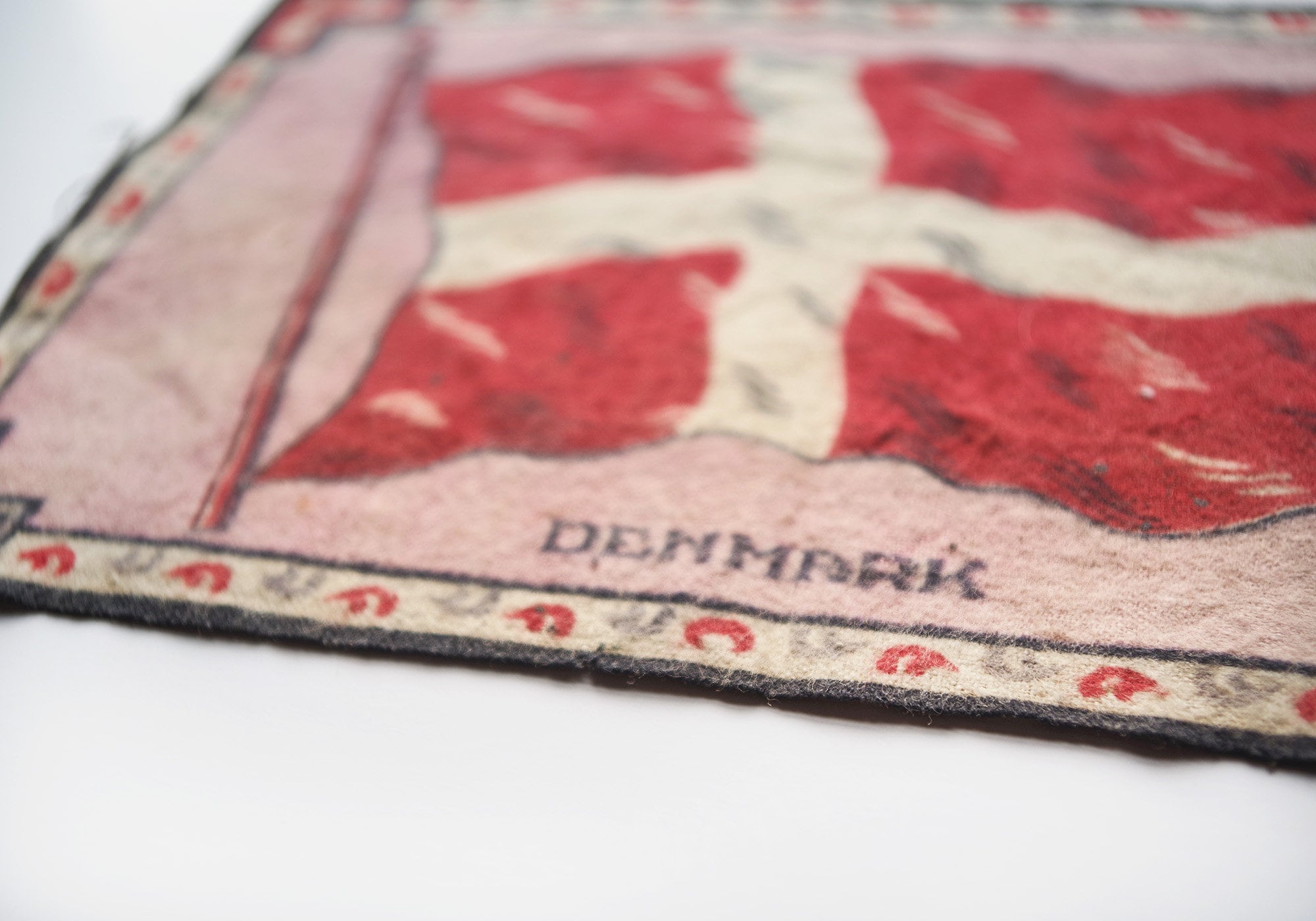 Vintage Denmark Flag, Antique Tobacco Box Felt Liners, Flag of Denmark ...