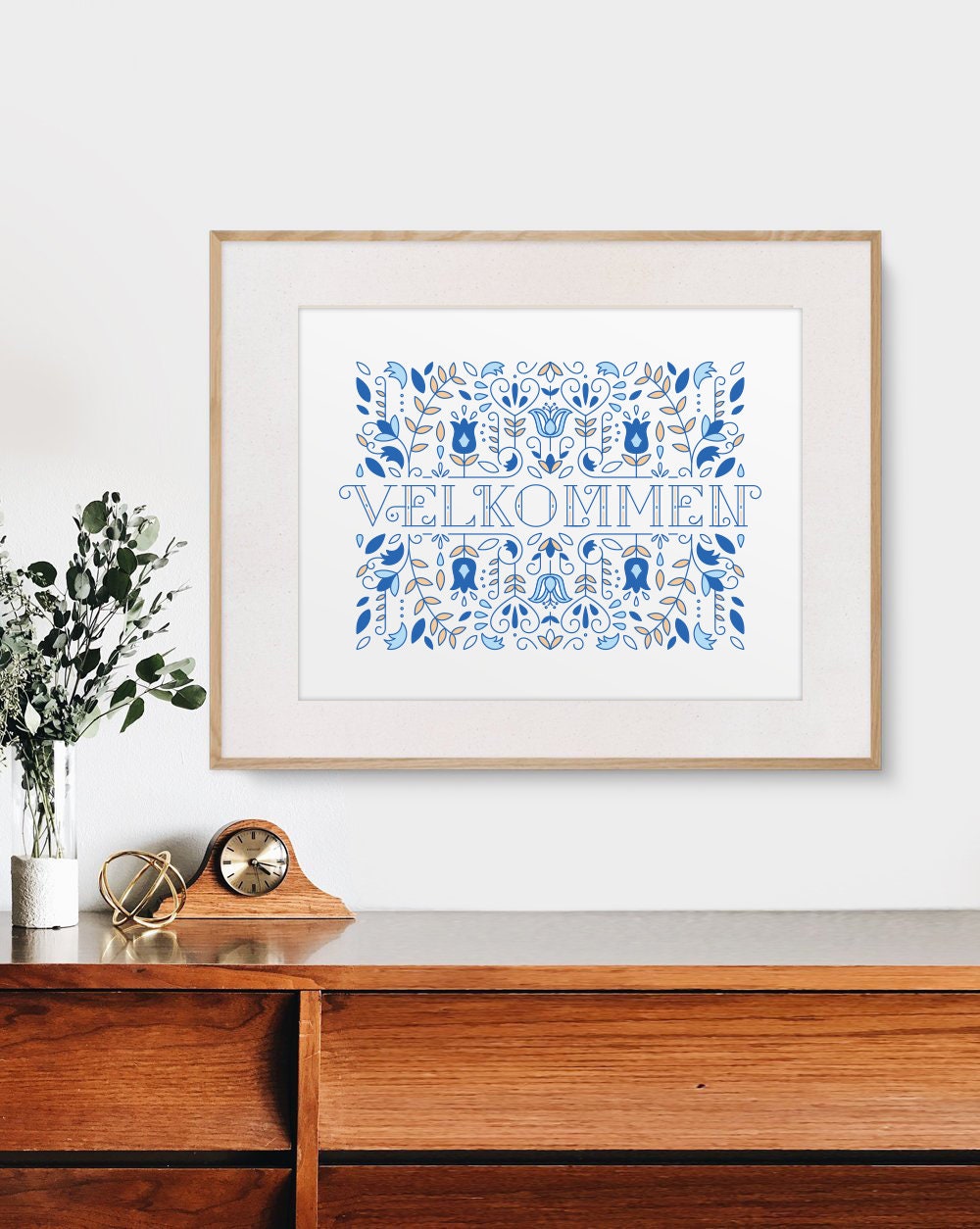 Velkommen (Norwegian Welcome) Modern Nordic Print, Norwegian ...