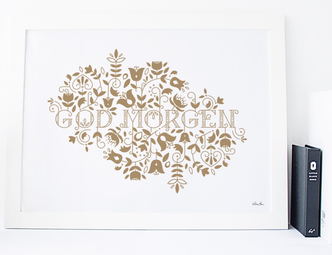 11x14 "godmorgen" (good Morning) Nordic Risograph Print (limited ...