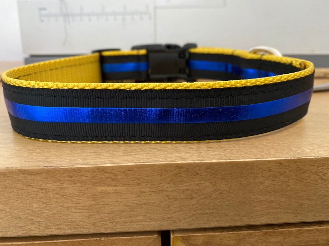1" Thin Blue Line Collar - Etsy