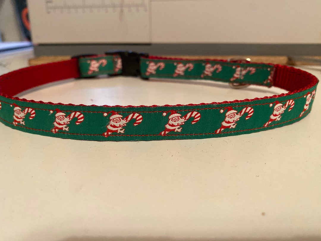 5/8 Christmas Santa and Candy Cane Collar - Etsy France