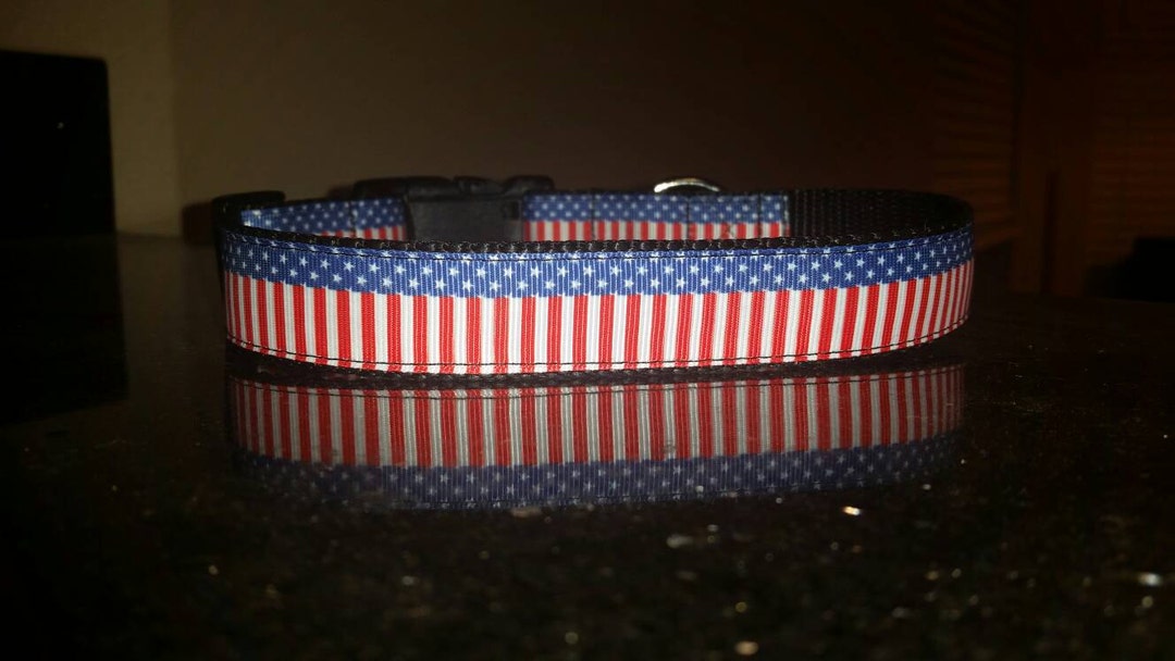 1" US Flag Patriotic Collar - Etsy