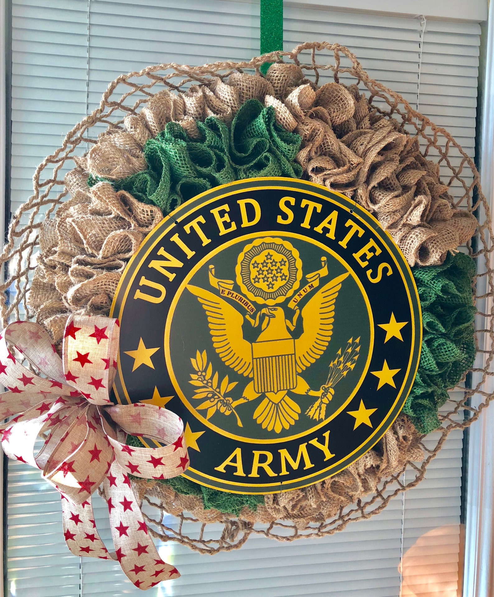 Army Burlap Wreath Patriotic Wreath Military Burlap Wreath | Etsy