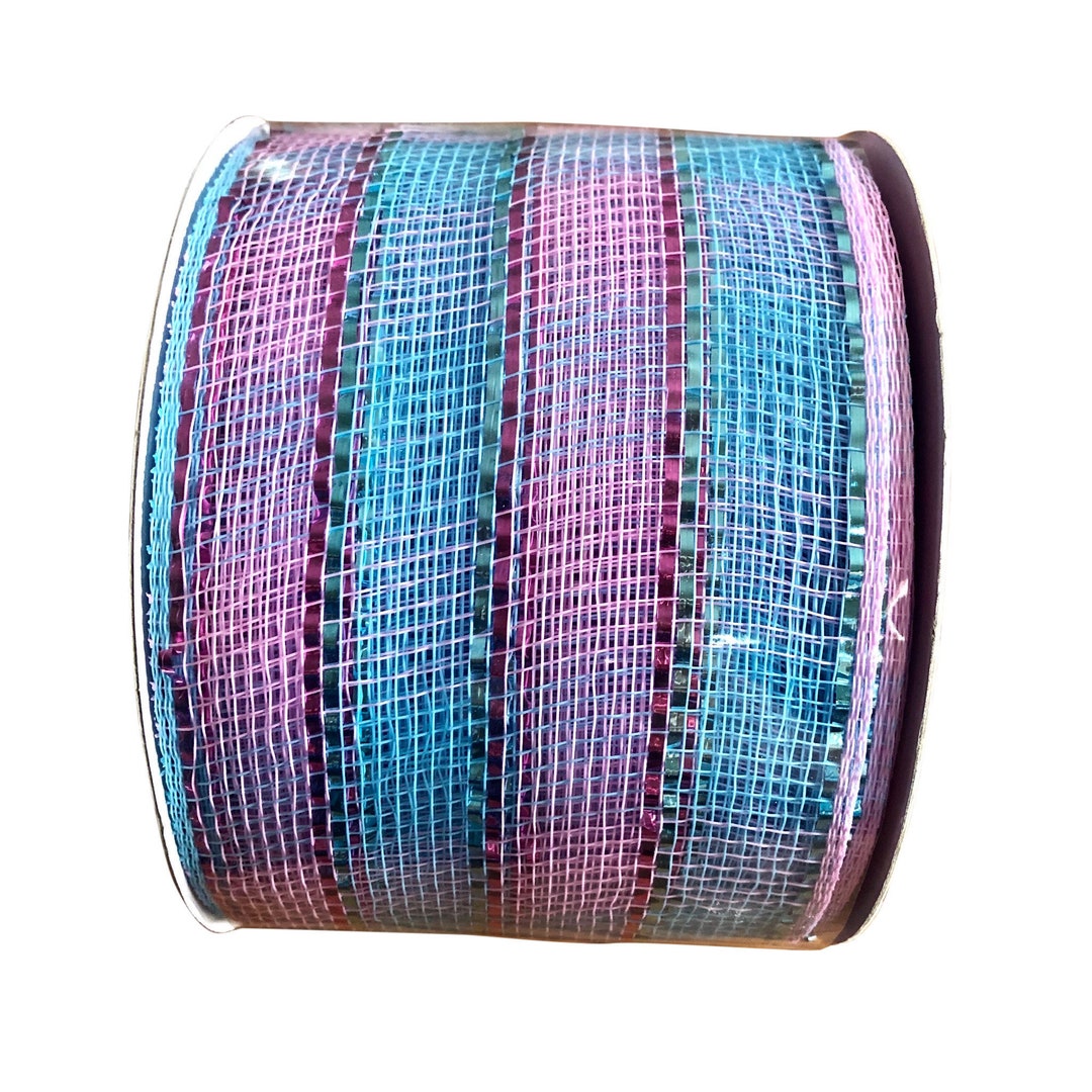Expressions Blue and Pink Mesh Ribbon, Spring and Summer Mesh Ribbon ...
