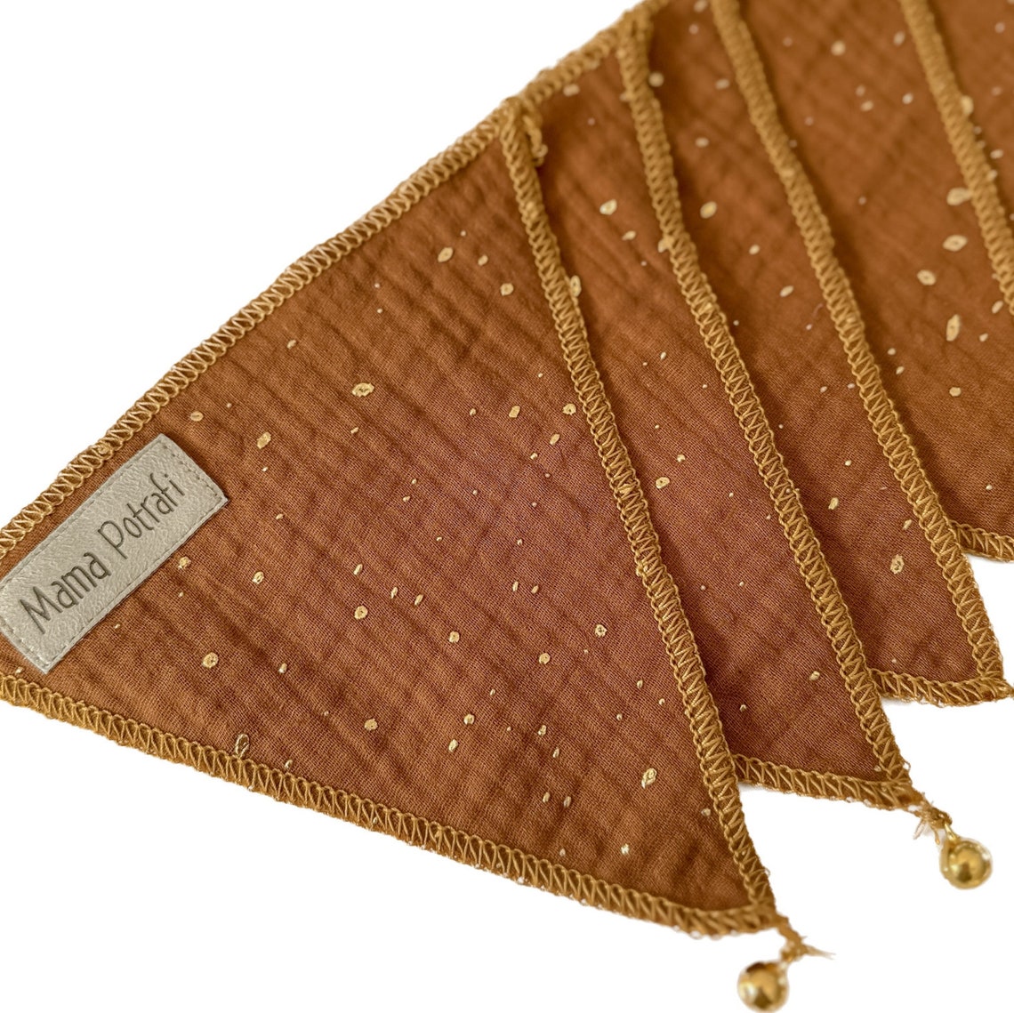 Caramel Bell Flags Gold Nursery Bunting Triangle Flags - Etsy