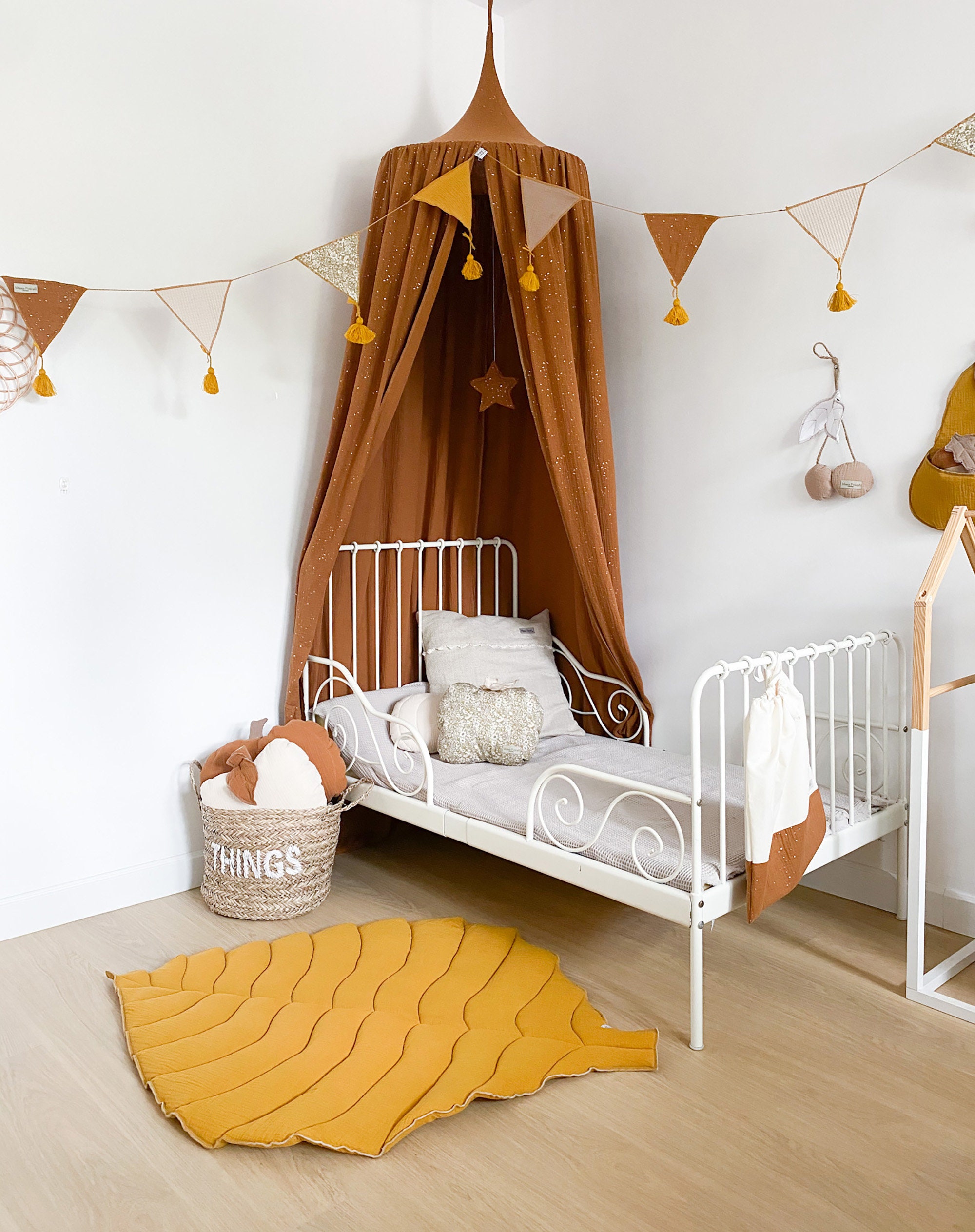 Ochre Bunting Flags Caramel Nursery Bunting Triangle Flags - Etsy