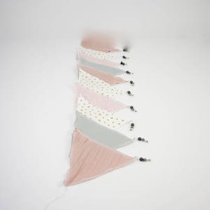 Powder Pink Bunting Flags, Nursery Bunting, Triangle Flags, Garland ...