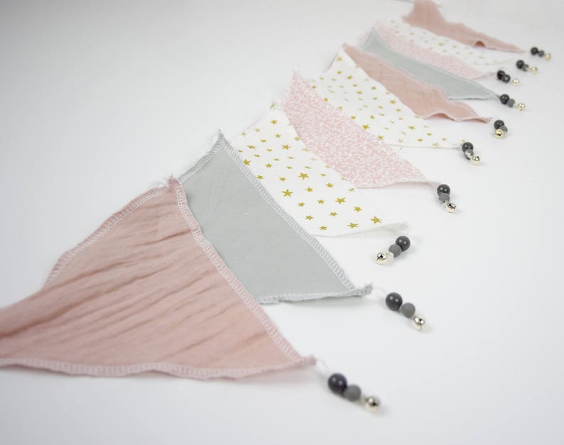 Powder Pink Bunting Flags Nursery Bunting Triangle Flags - Etsy