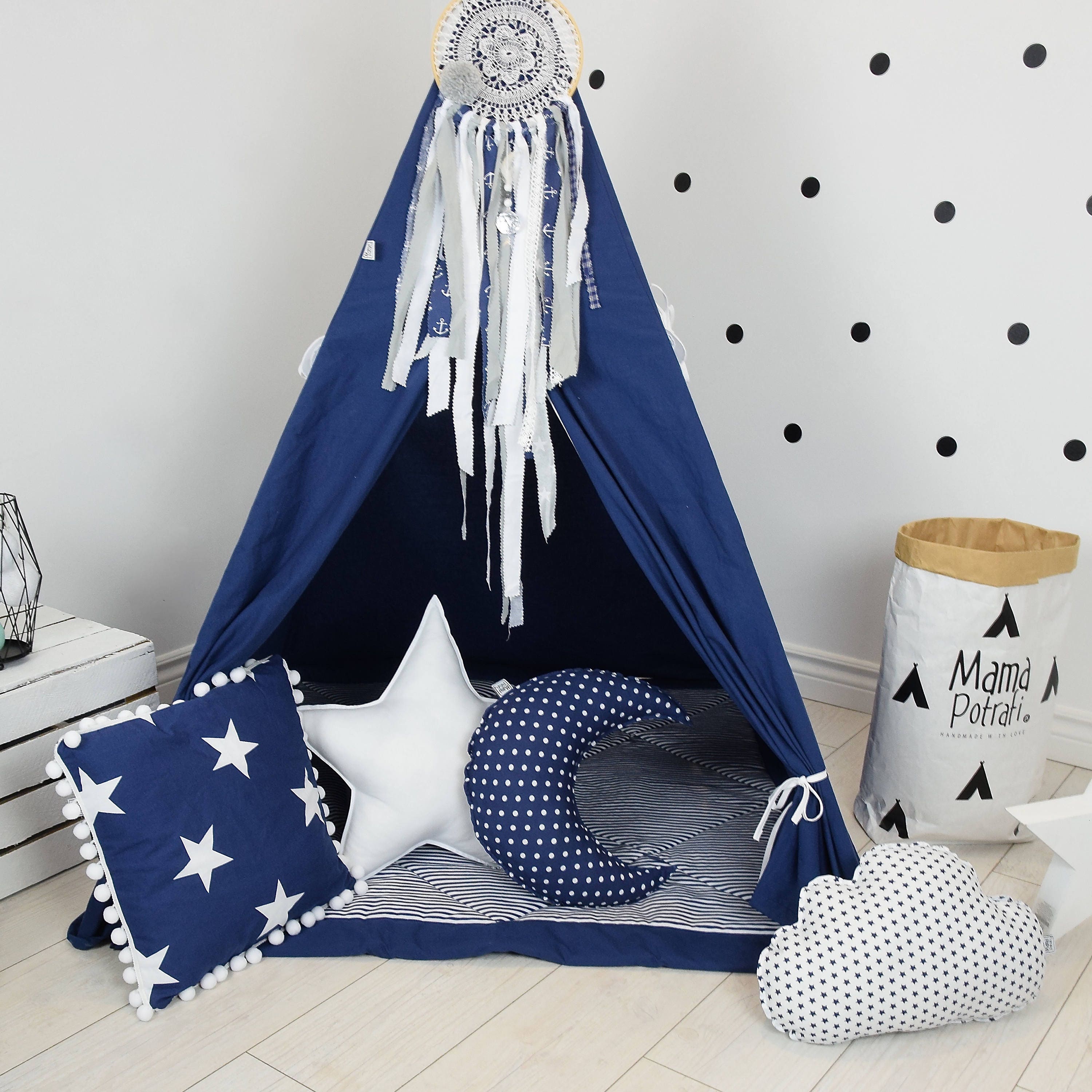 Navy Teepee Tent Navy Blue Tent Childrens Teepee Childrens | Etsy UK