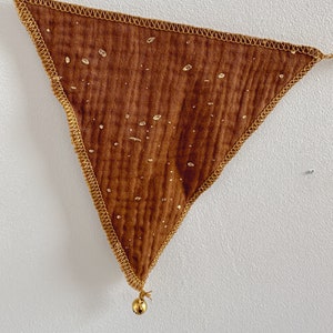 Caramel Bell Flags, Gold Nursery Bunting, Triangle Flags, Garland With ...