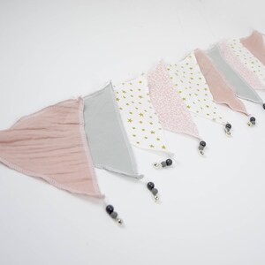 Powder Pink Bunting Flags, Nursery Bunting, Triangle Flags, Garland ...