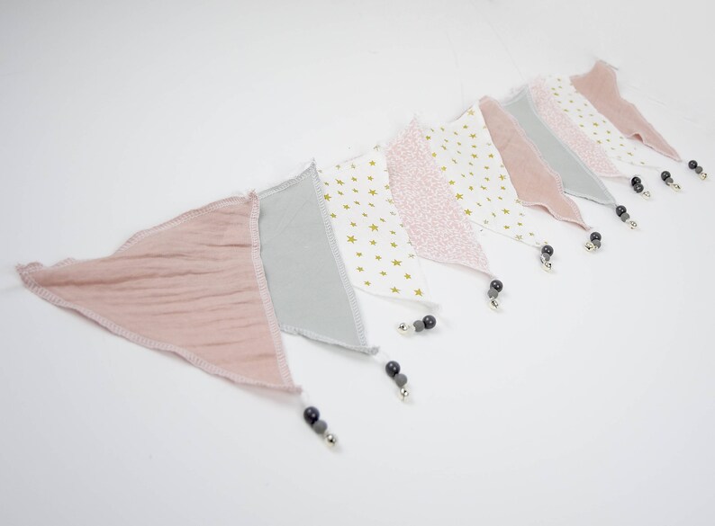 Powder Pink Bunting Flags Nursery Bunting Triangle Flags - Etsy