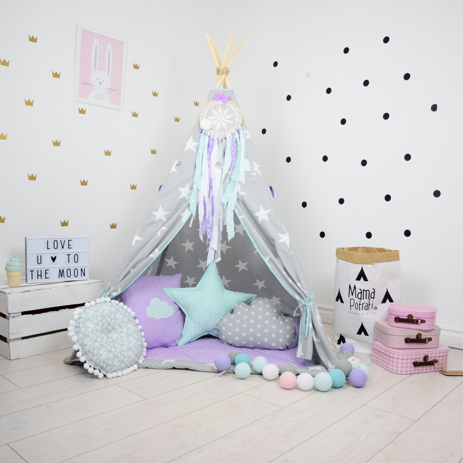 Teepee Set Kids Play Tent Tipi Kid Play Teepee Child Teepee - Etsy