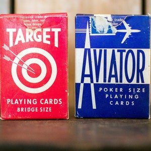 Vintage Playing Card Decks Target & Aviator Poker Bridge - Etsy